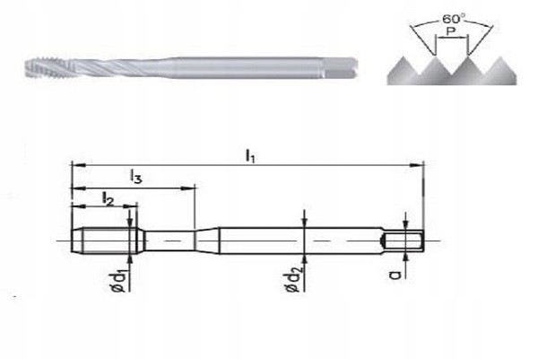 Gwintownik maszynowy M4 DIN-371-C R40 HSSE 800 6H 6761579786 - Allegro.pl