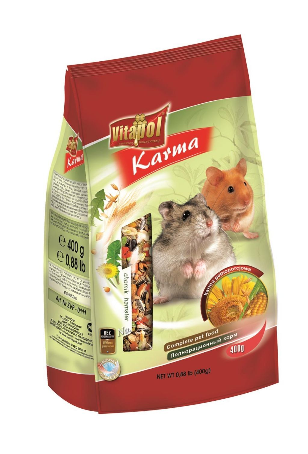 Vitapol Karma pełnoporcjowa dla chomika 400g (5904479001115) • Cena ...