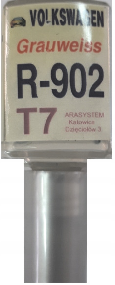 VW R-902 T7 GRAUWEISS LAKIER SAMOCHODOWY ZAPRAWKA DO RYS 10 ML ...