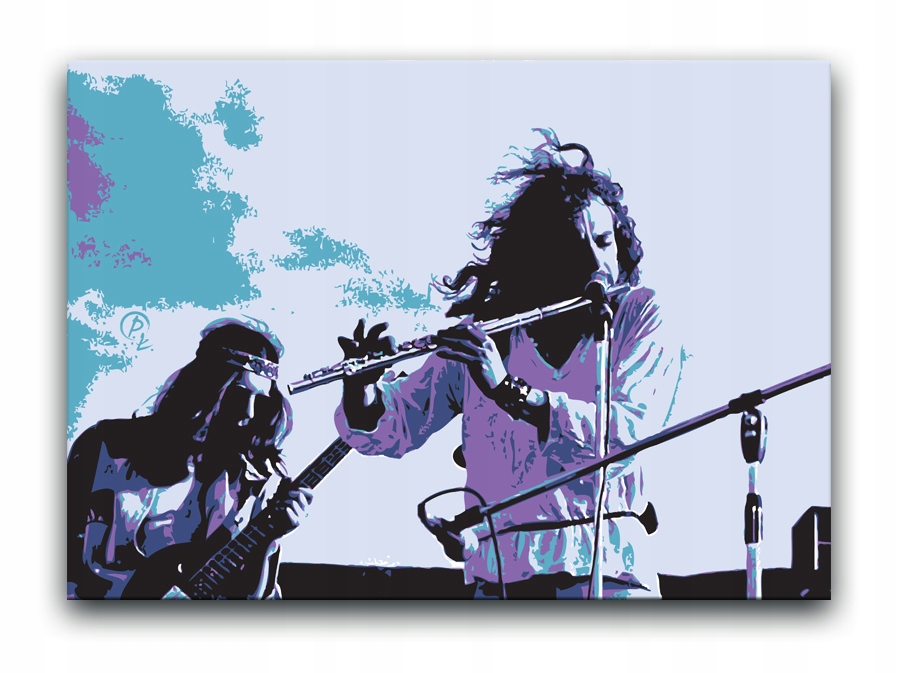 Plakat Jethro Tull na płótnie klasyka muzyki plakat prezent urodziny ...