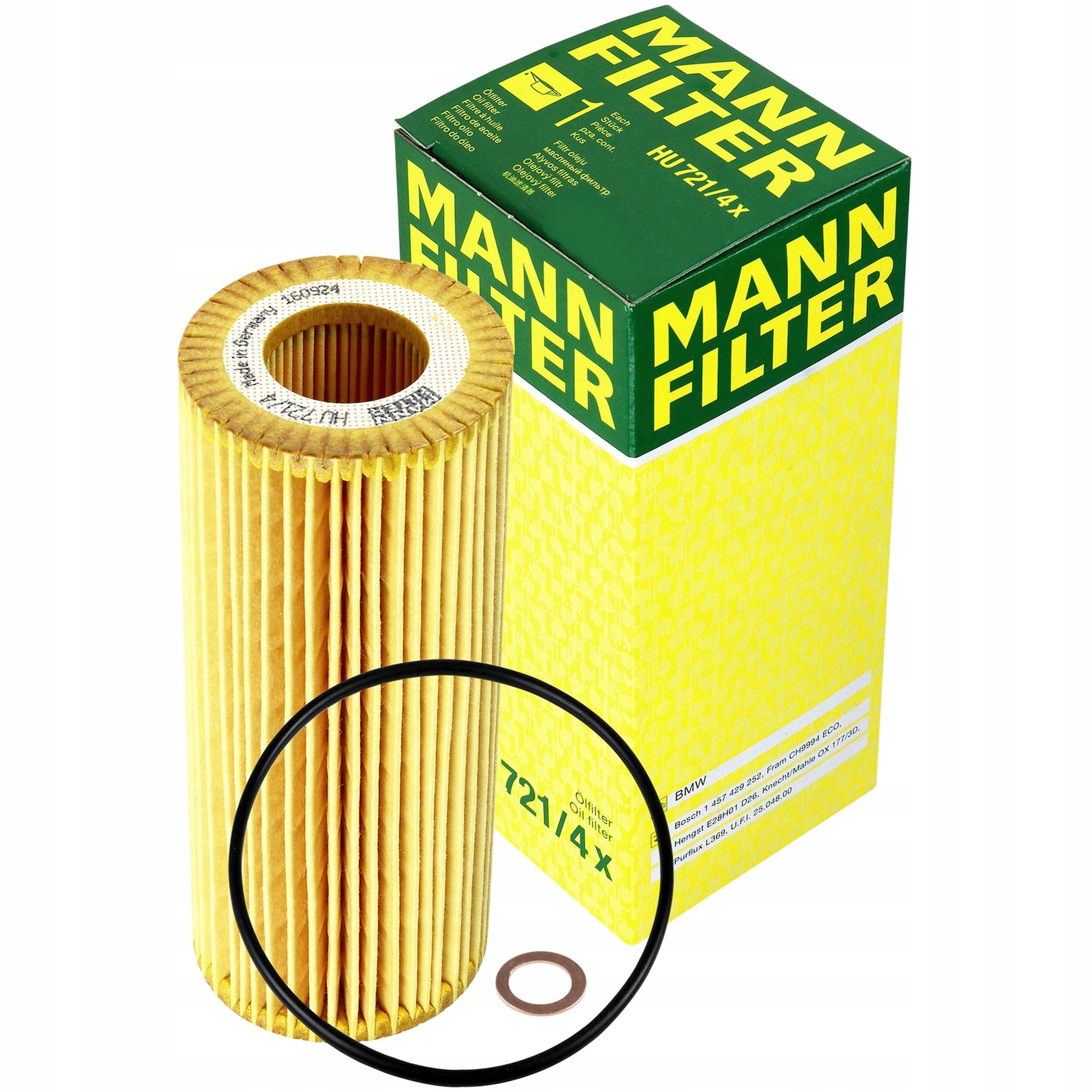 BMW 3 E90 5 E60 X6 3.0d FILTR OLEJU HU721/4X MANN - 7391569545 ...