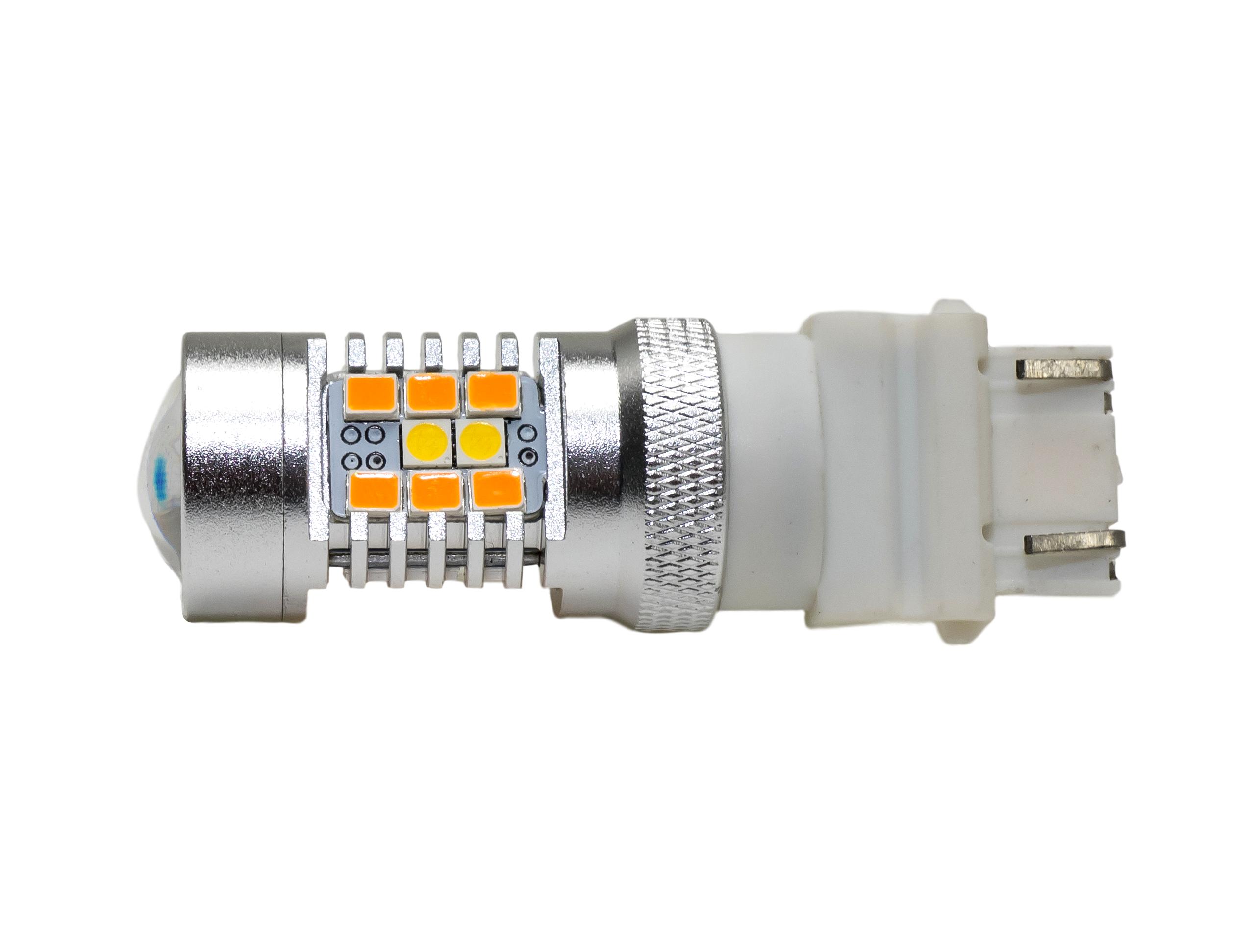 Żarówka Dual Color LED SMD P27/7W 3157 3457 3757 - 7110368753 ...