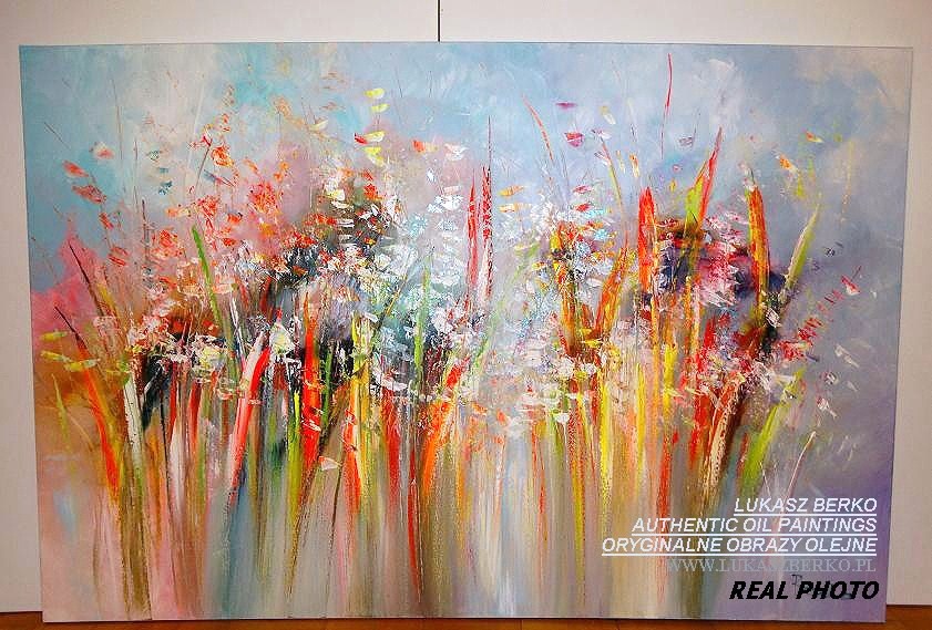 BERKO NOWOCZESNE OBRAZY OLEJNE ABSTRAKCJA 120x80 ! - 7241669185 ...