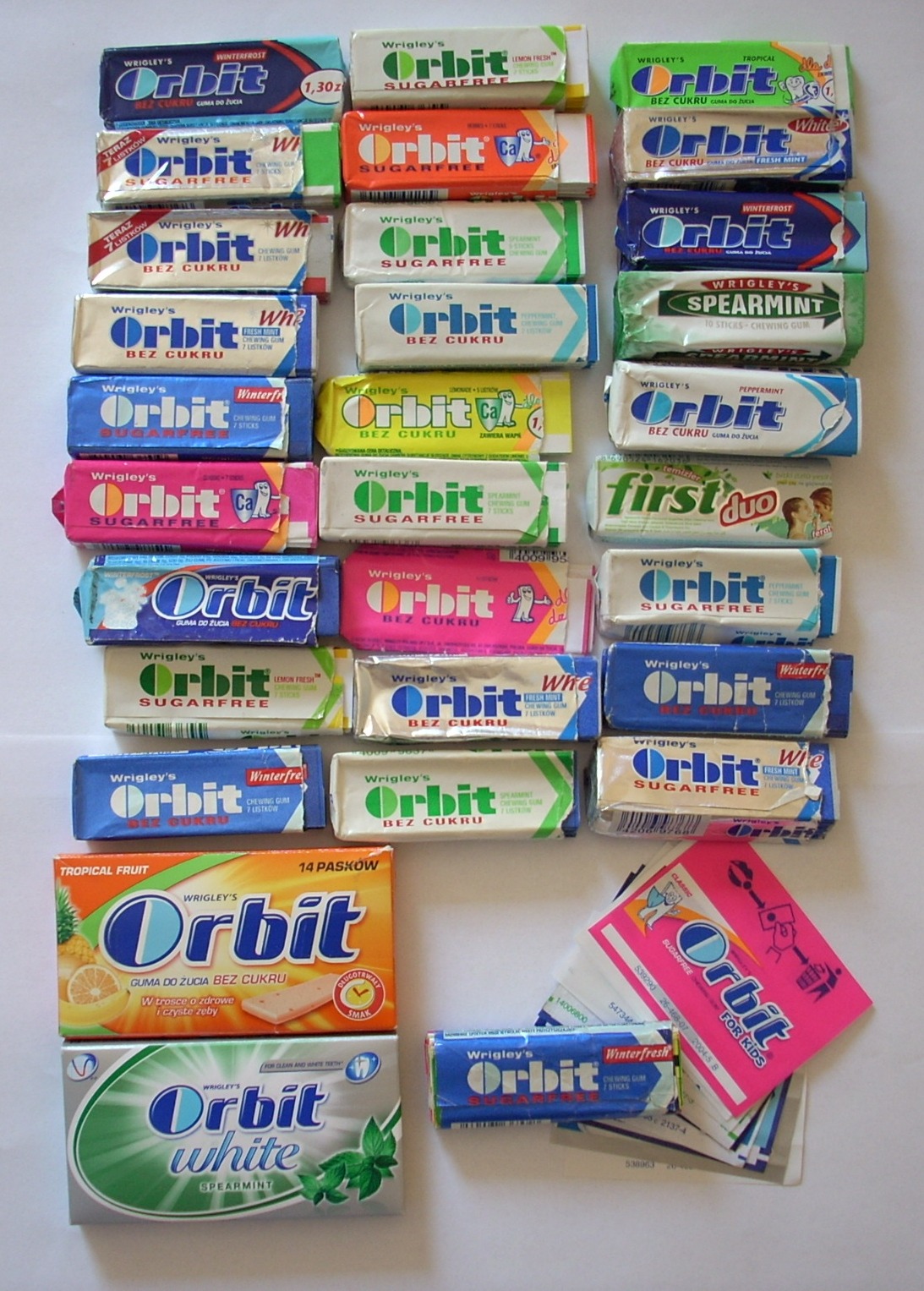 Zestaw - Opakowania po Gumach - Orbit i inne - 7313041912 - oficjalne ...