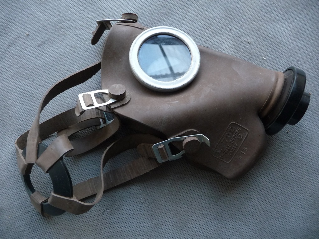 FRANCUSKA MASKA PRZECIWGAZOWA L702 FILTR PUSZKA - 7092572546 - oficjalne archiwum Allegro