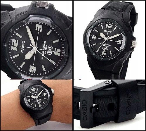 WODOSZCZELNY ZEGAREK CASIO MW600F-1AV HD CZARNY - 6887134216 ...