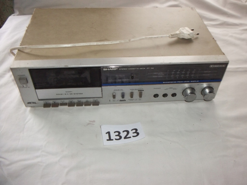 Magnetofon Sharp RT-150H radio adapter rzadki 1323 - 7689794640 - oficjalne archiwum Allegro