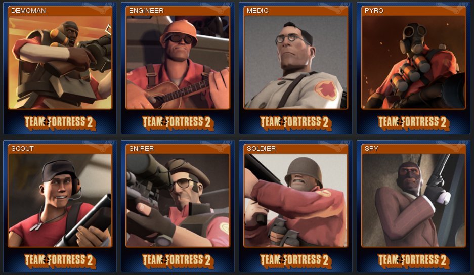 STEAM Trading Cards * Team Fortress 2 TF2 Karty - 6513611561 ...
