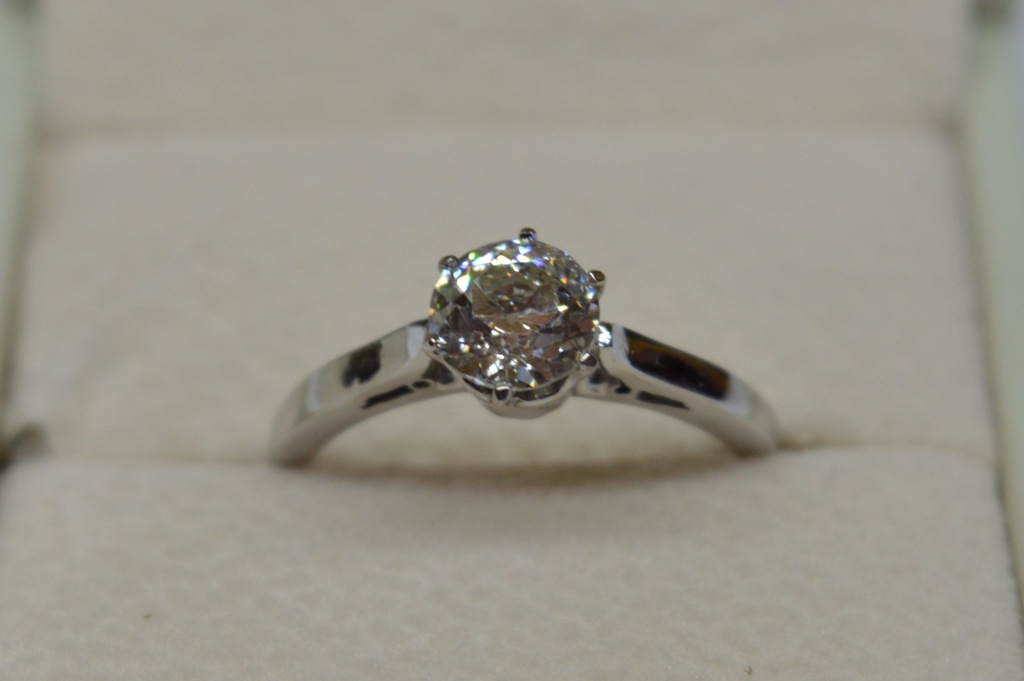 PIERŚCIONEK BRYLANT 1 Ct - 7215685468 - oficjalne archiwum Allegro