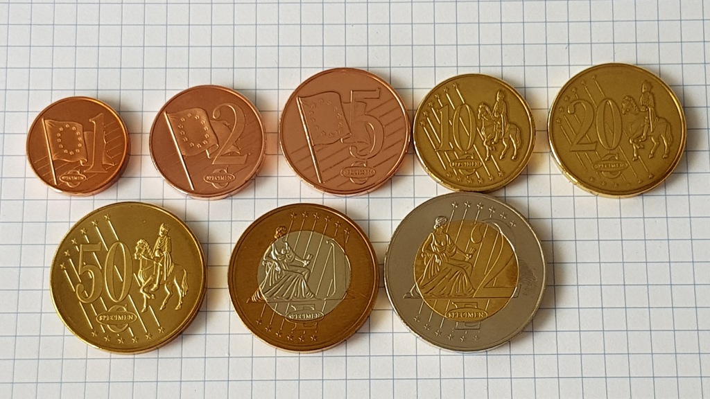 POLSKA- EURO MONETY SPECIMEN - 7356629240 - oficjalne archiwum Allegro