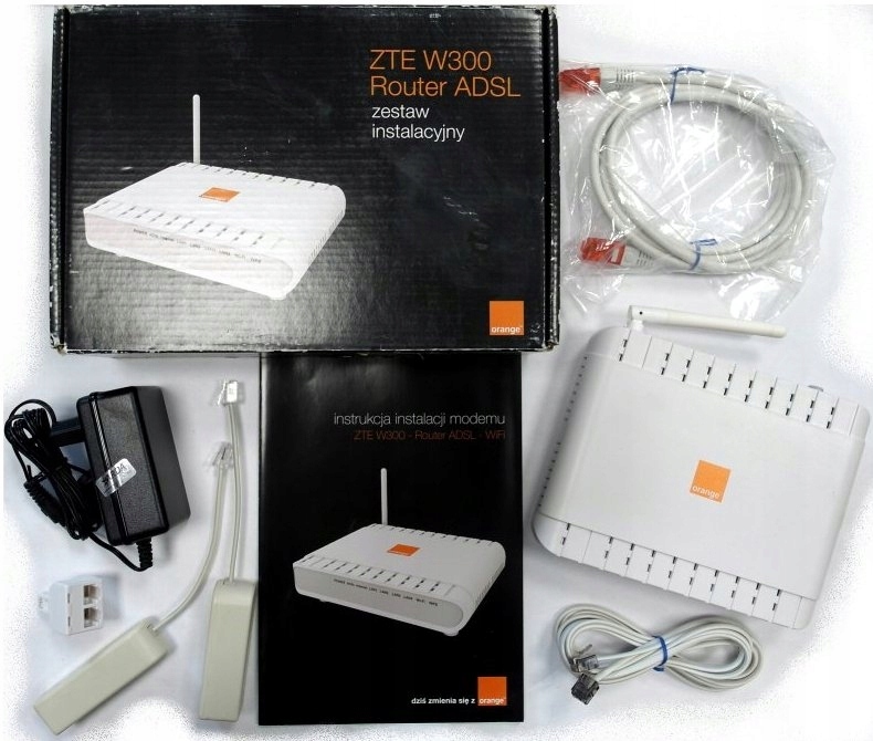 ZTE W300 ZXV10 router WiFi modem ADSL RJ45 - 7594784747 - oficjalne ...