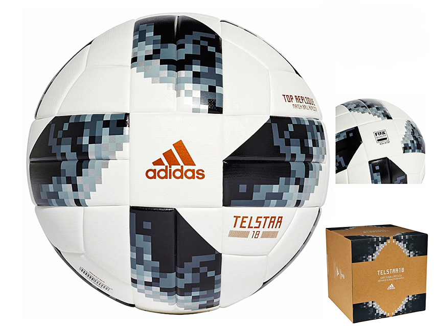 Piłka nożna ADIDAS TELSTAR MŚ 2018 TOP REP +BOX r5 - 7047065375 ...