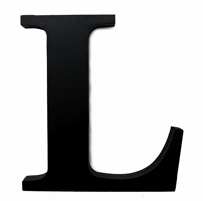 Duża litera L stojąca 3D czarna 18 cm - 7081212914 - oficjalne archiwum ...