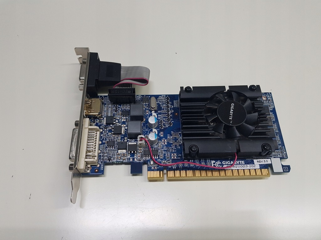 Gigabyte GV-N210D3-1GI GeForce 210 1GB DDR3 BOX - 7656342956 - oficjalne archiwum Allegro