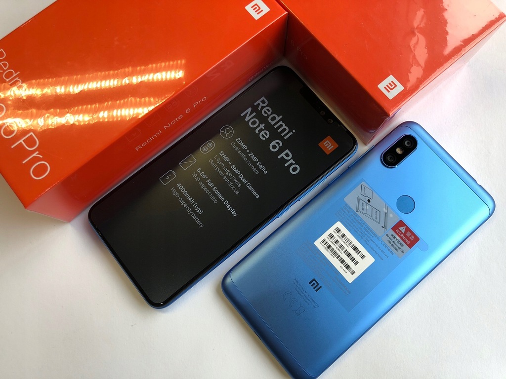 Xiaomi Redmi Note 6 Pro 4/64 Blue KRAKÓW Kup 869zł - 7692337922 ...