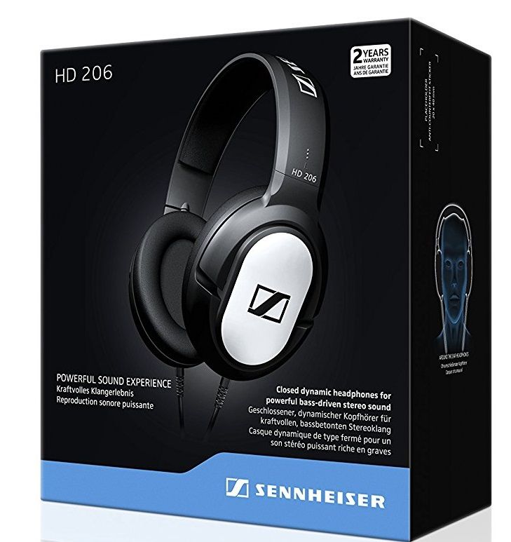 SENNHEISER HD 206 ZAMKNIĘTE SŁUCHAWKI NAUSZNE DJ - 7035937163 ...
