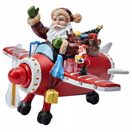 Mikołaj samolot LED święta choinka ozdoba - 7655611498 - oficjalne ...