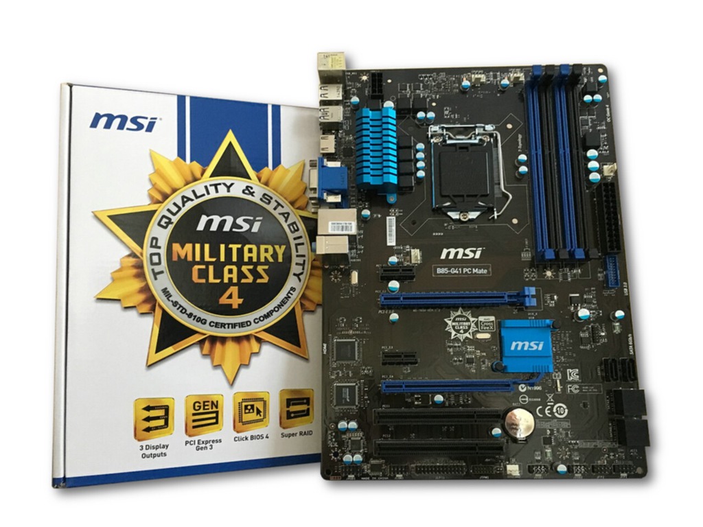 MSI B85-G41 PC Mate Military Class 4 OC Genie 4 - 7318931139 ...