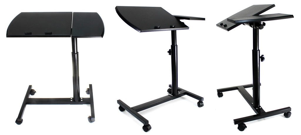 STOLIK Składany pod LAPTOPA Komputer Na kółkach PC - 7346152789 ...