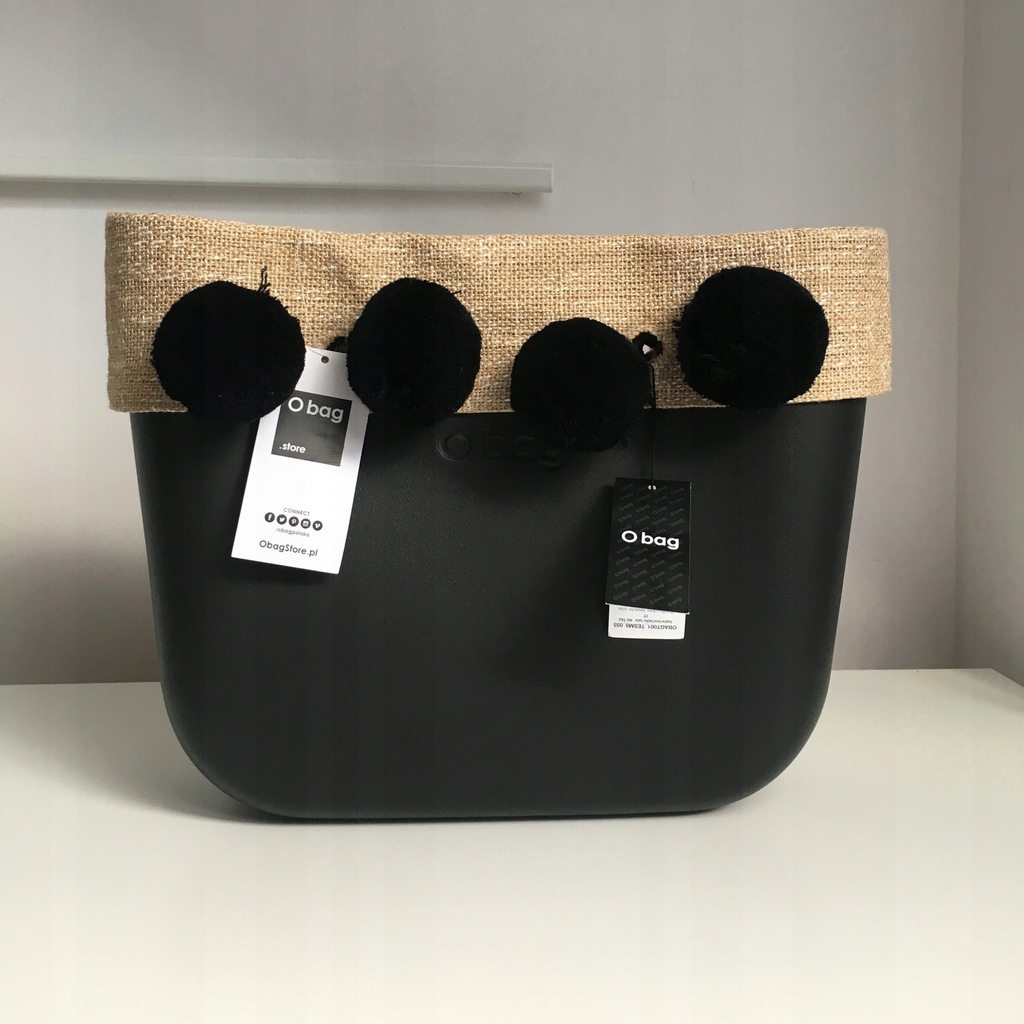NOWA O bag Obag standard czarna + jutowa opaska - 7502714415 ...