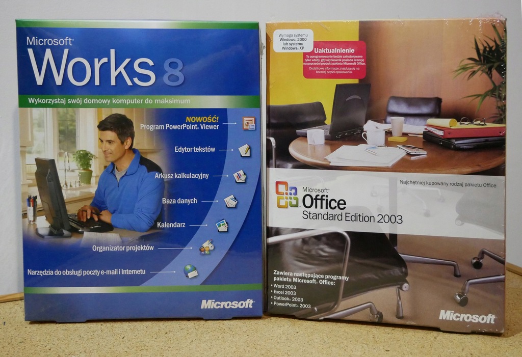 Microsoft Office 2003 Standard Box + Works 8 - 7242509755 - oficjalne ...