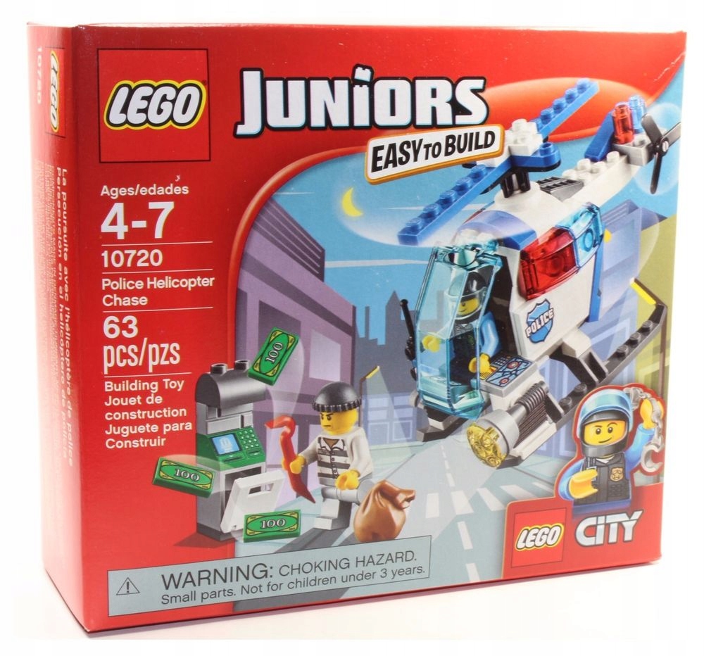 LEGO 10720 JUNIORS POLICYJNY HELIKOPTER POŚCIGOWY - 7590473267 ...