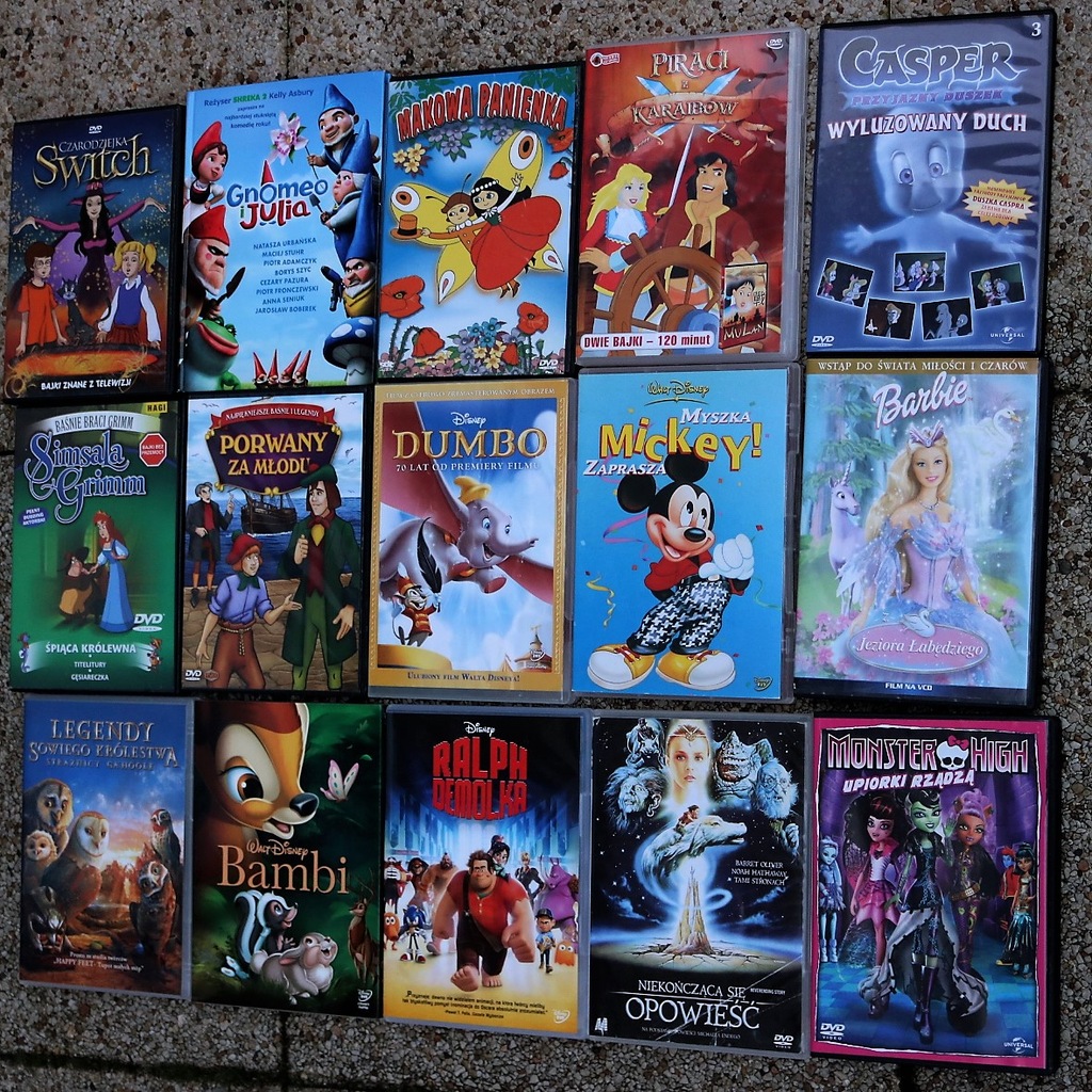 BAJKI DVD DISNEY, PIXAR, JETIX, 100 TYTUŁÓW. - 7095075360 - oficjalne ...