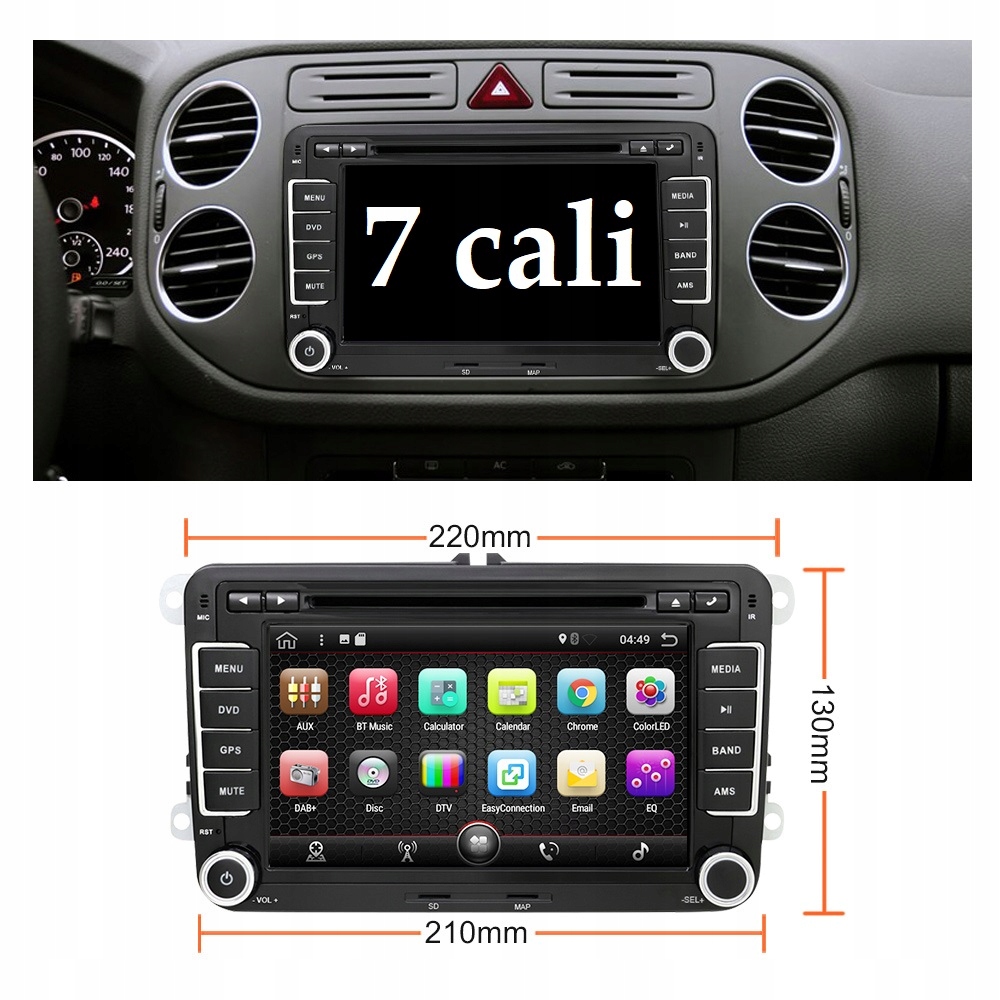 NAWIGACJA 2DIN RADIO VW PASSAT B6 B7 GOLF 5 V 6 VI - 7544210674 - oficjalne archiwum Allegro