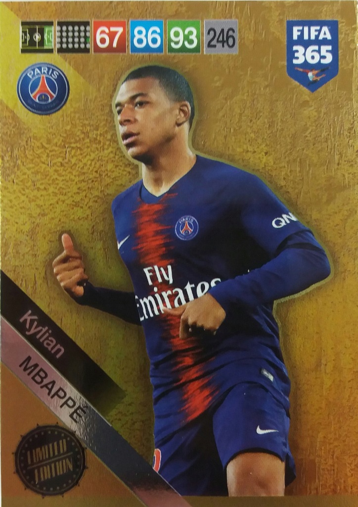 PANINI FIFA 2019 KARTA LIMITED EDITION MBAPPE - 7640552164 - oficjalne ...
