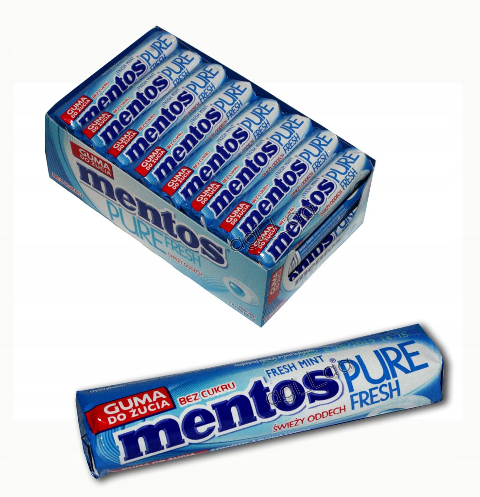 GUMA MENTOS PURE FRESH FRESH MINT 24szt!!! - 7702247645 - oficjalne ...