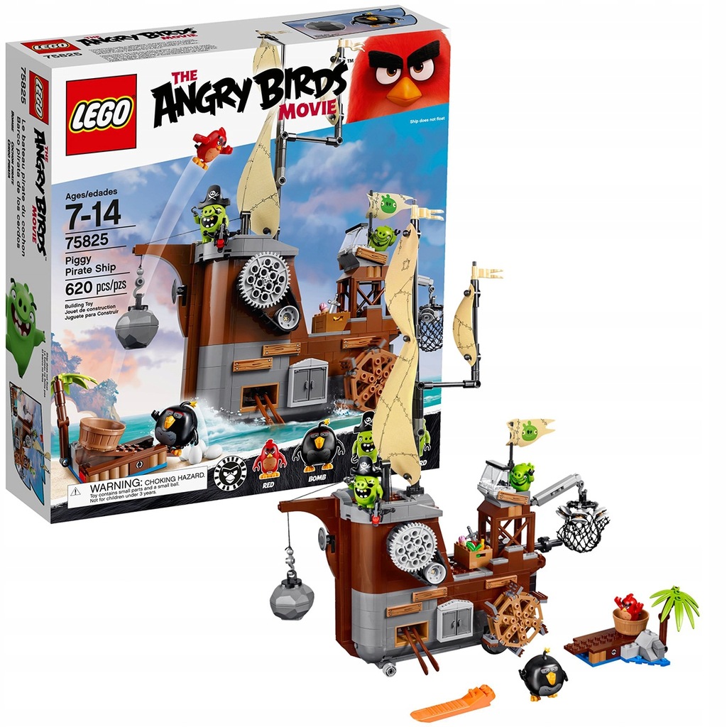 LEGO 75825 Angry Birds Piracki statek świnek Nowe! - 7674209404 ...