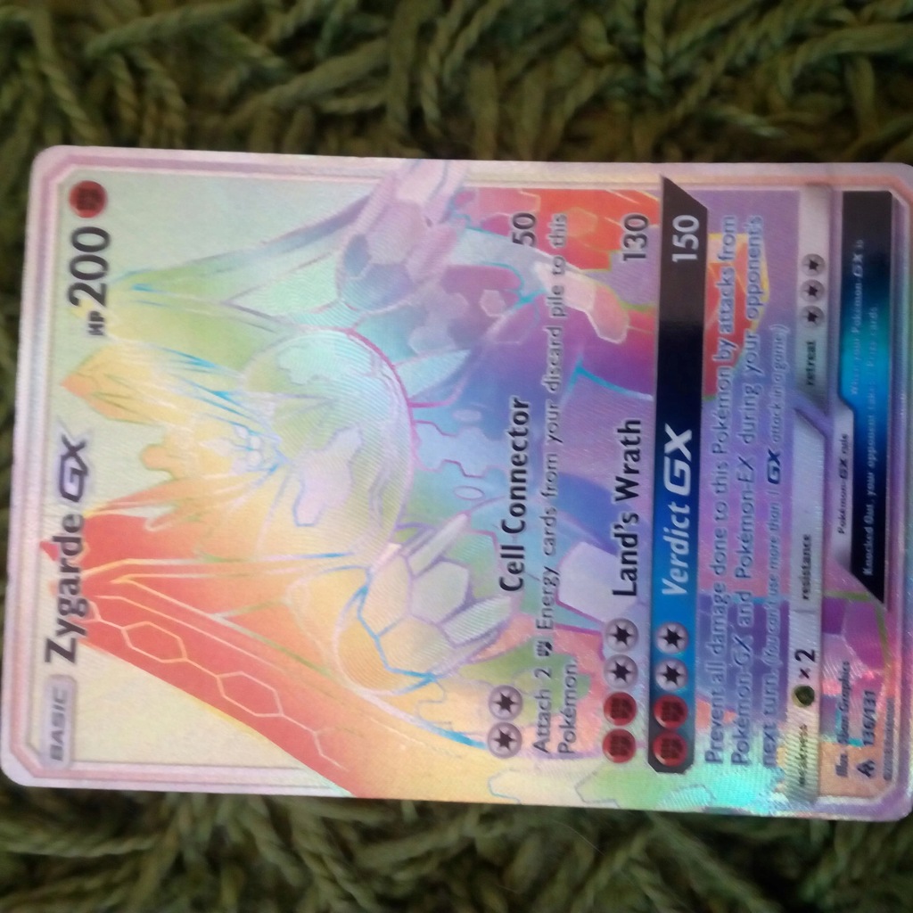 Karta pokemon 136/131 Zygarde GX rainbow tęcza - 7577241886 - oficjalne ...