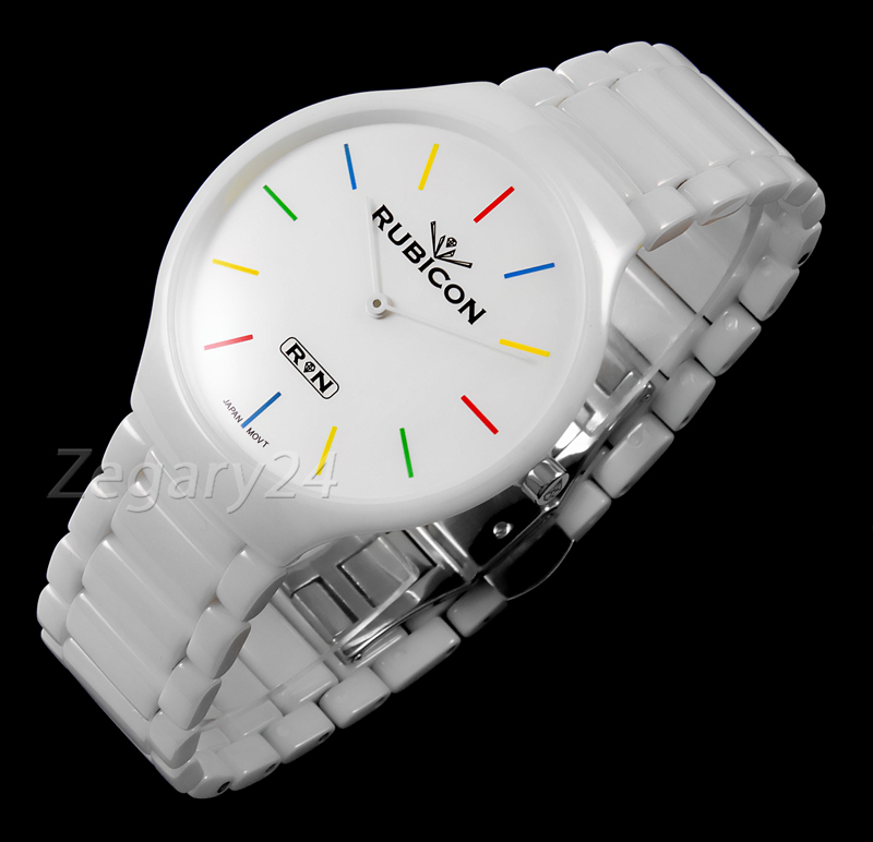ZEGAREK damski RUBICON RNPD28 ceramiczny 3xKOLOR - 6640281465 ...