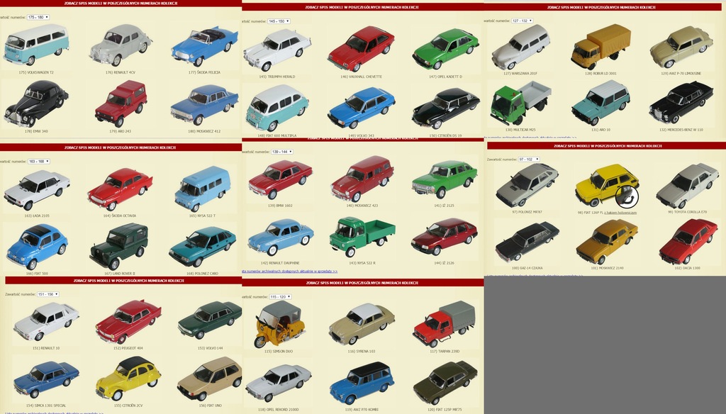 KUlTOWE AUTA PRL cała kolekcja - 7081980711 - oficjalne archiwum Allegro