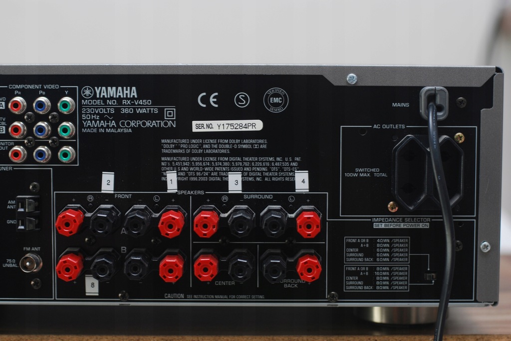 AMPLITUNER KINA DOMOWEGO YAMAHA RX-V450 / POZNAŃ - 7448520465 - oficjalne archiwum Allegro