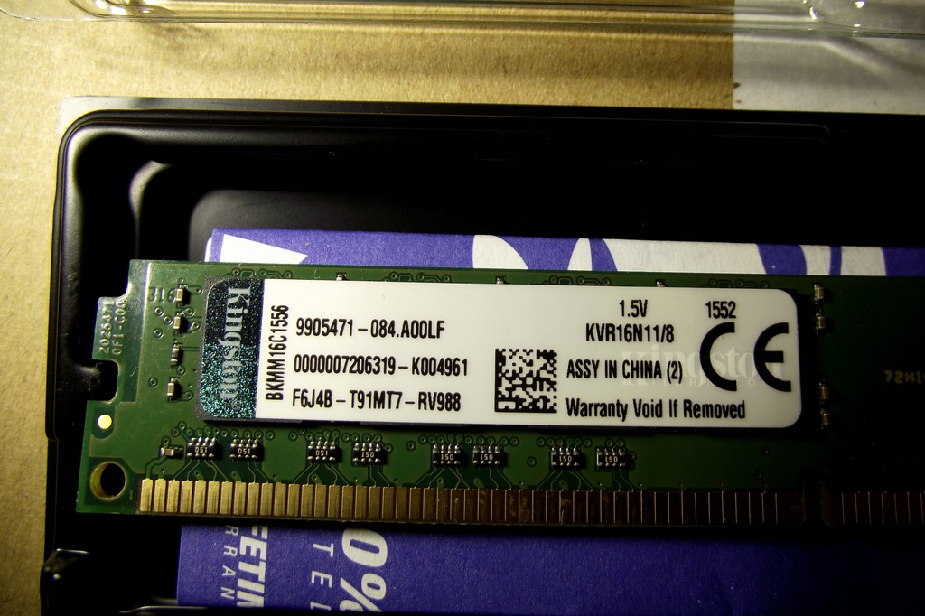 Kingston KVR16N11/8 8GB PC3 12800 1600MHz CL11 - 7670556466 - oficjalne ...