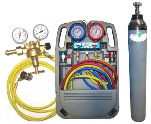 ZESTAW DO SPRAWDZANIA NIESZCZELNOŚCI AZOTEM +BUTLA - 7410640125 - oficjalne archiwum Allegro