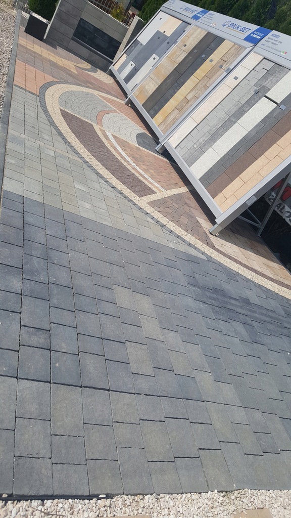 KOSTKA BRUKOWA Bruk-Bet KONTUR 6cm grafitowy plac - 7551586056 - oficjalne archiwum Allegro