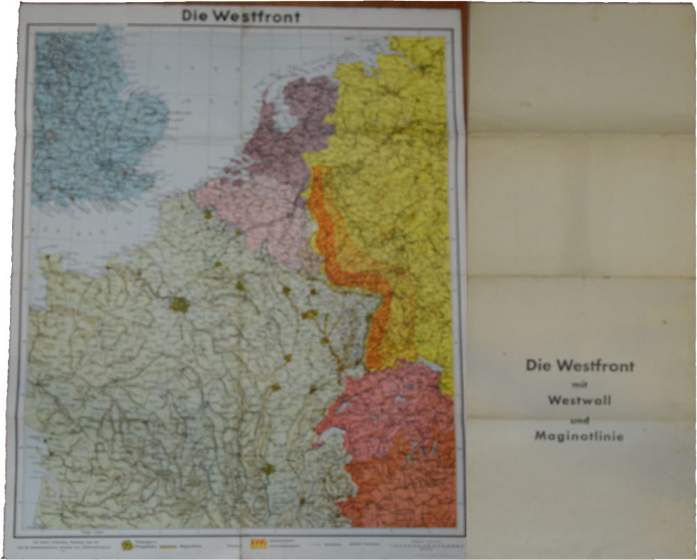 3. MAPA Z LINIĄ MAGINOTA 1940 GCN 20.12 - 7099130358 - oficjalne ...