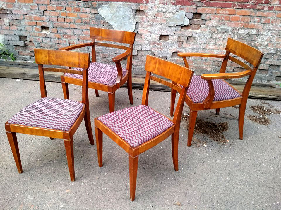 2 Fotele i 2 krzesła - polskie Art Deco - brzoza - 7635370498 ... 2 Fotele i 2 krzesła - polskie Art Deco - brzoza - 7635370498 ...