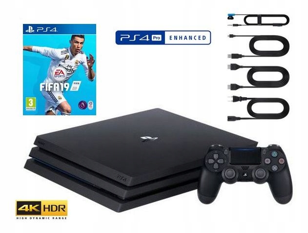 SONY PS4 PRO 1TB + FIFA 19 PL NAJNOWSZY MODEL - 7672291092 - oficjalne ...